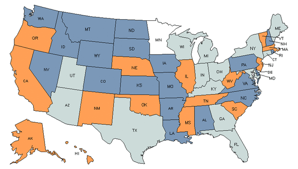 State Map for Administrative Services Managers at My Next Move