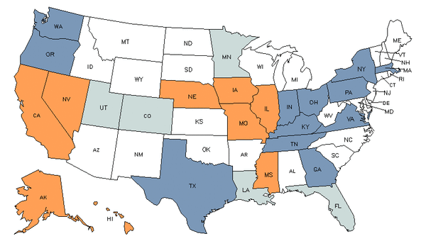 State Map for Spa Managers at My Next Move