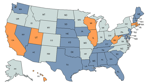 State Map for Clinical & Counseling Psychologists at My Next Move