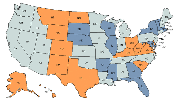 State Map for Occupational Health & Safety Specialists at My Next Move