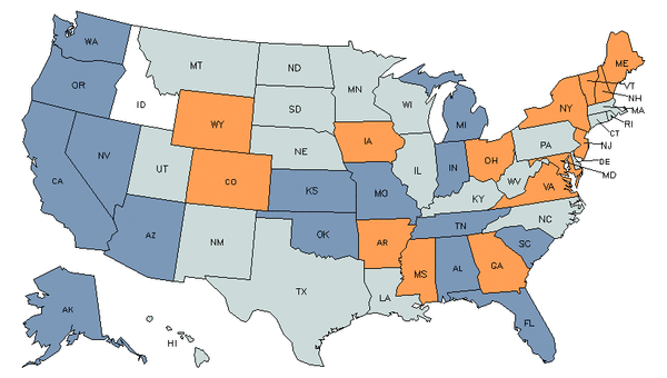State Map for Special Education Teachers, Middle School at My Next Move