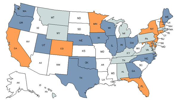 State Map for Cardiologists at My Next Move