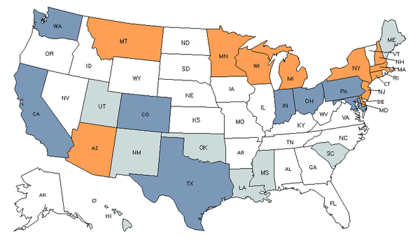 State Map for Neurologists at My Next Move