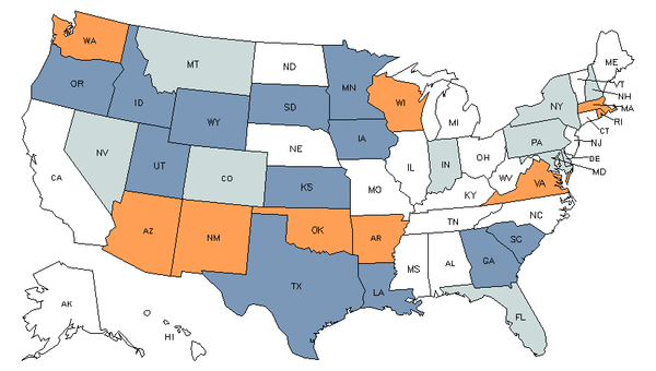 State Map for Radiologists at My Next Move