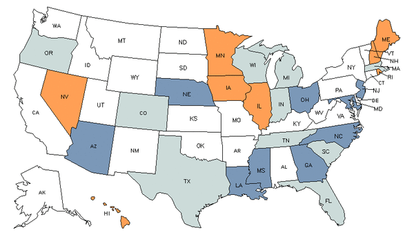 State Map for Ophthalmologists at My Next Move