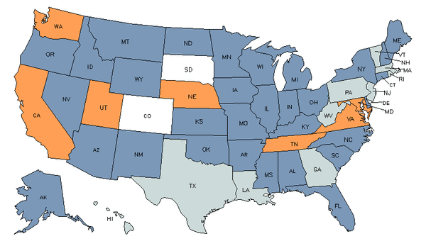 State Map for Digital Forensics Analysts at My Next Move for Veterans